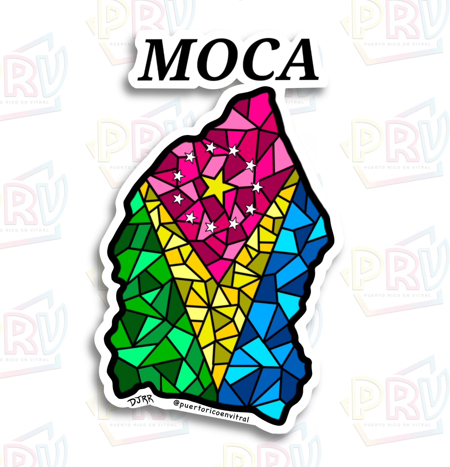 Moca PR (Sticker) – Puerto Rico en Vitral
