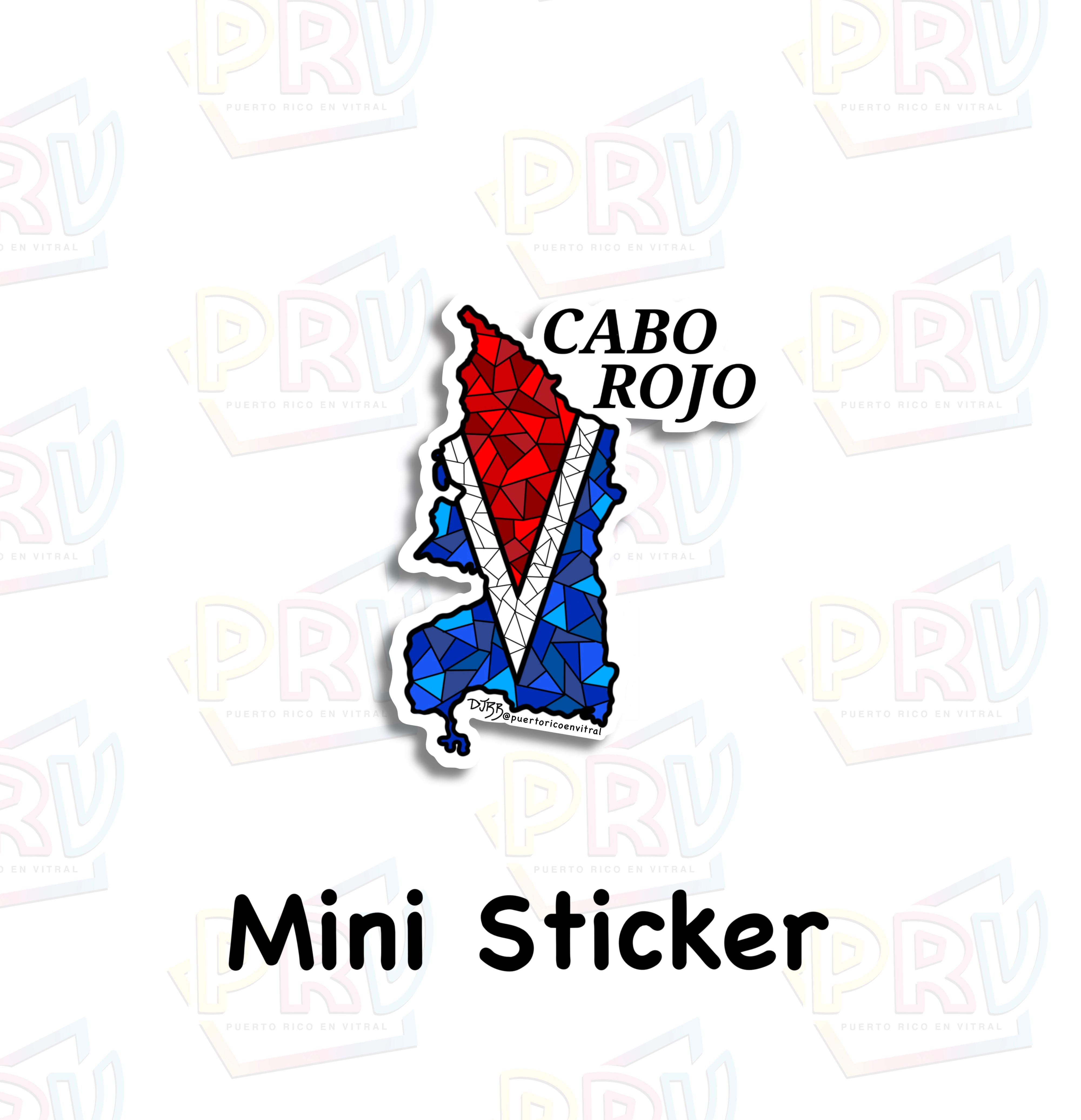 Cabo Rojo (Mini sticker) – Puerto Rico en Vitral