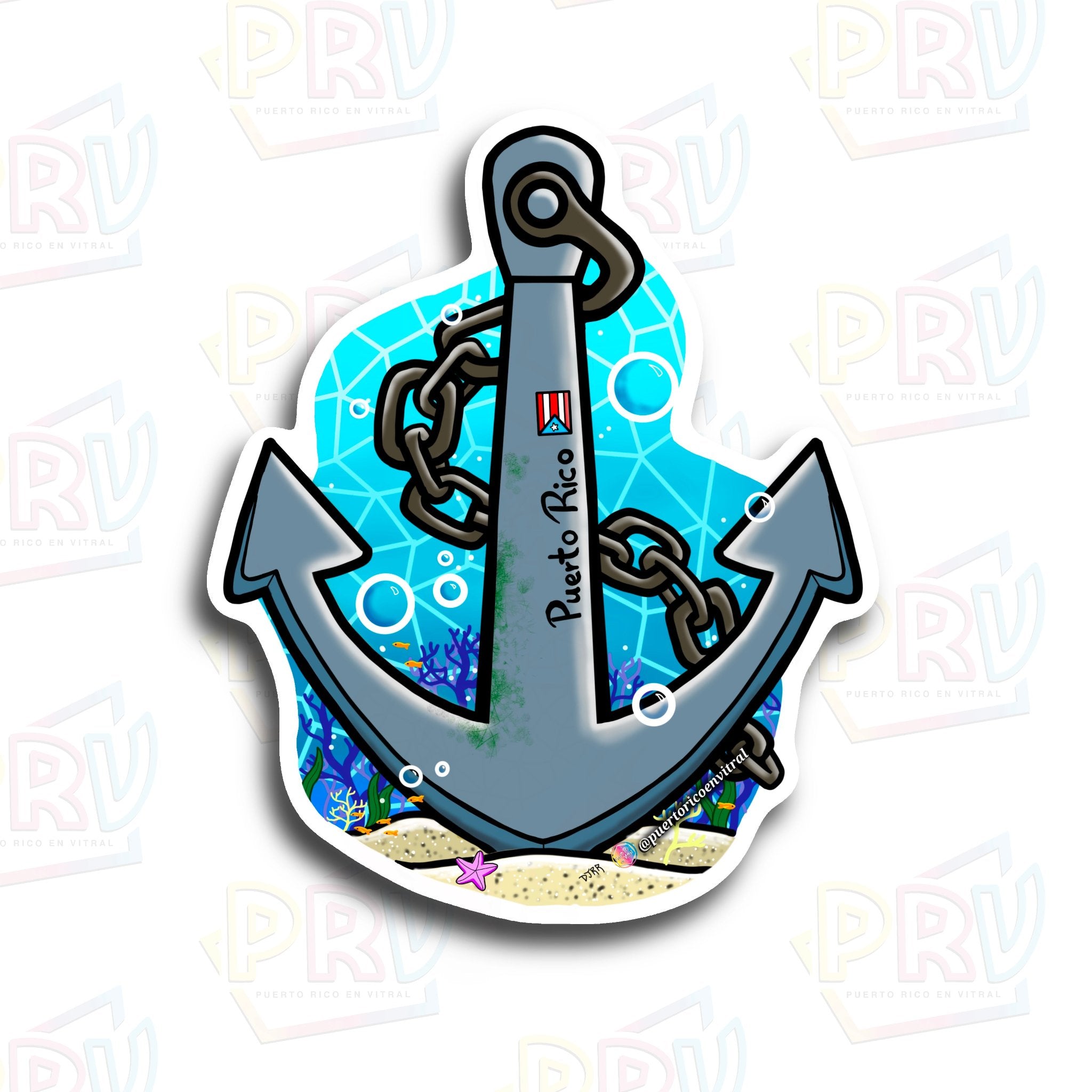 Ancla (Sticker) – Puerto Rico en Vitral