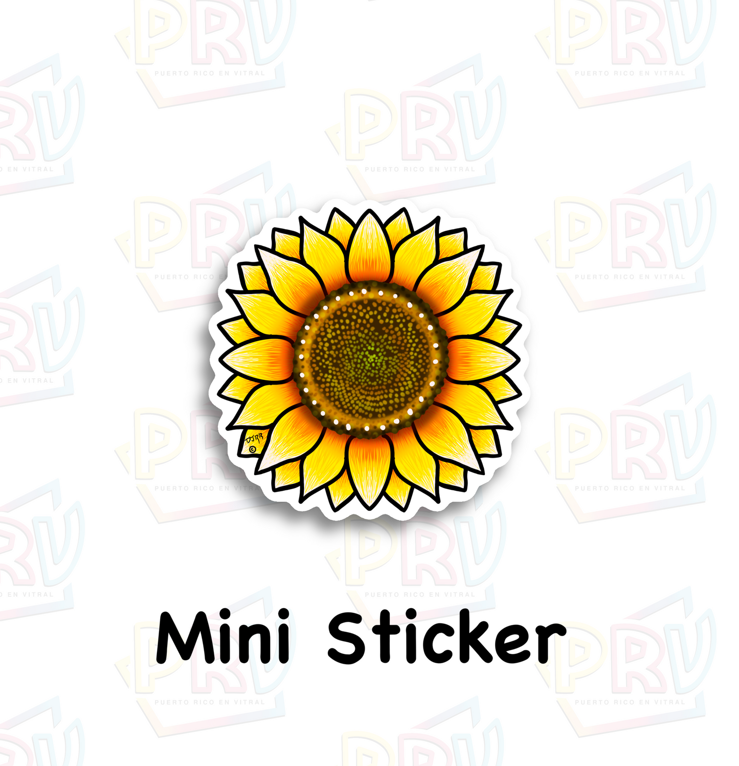 Girasol (Mini Sticker) – Puerto Rico en Vitral