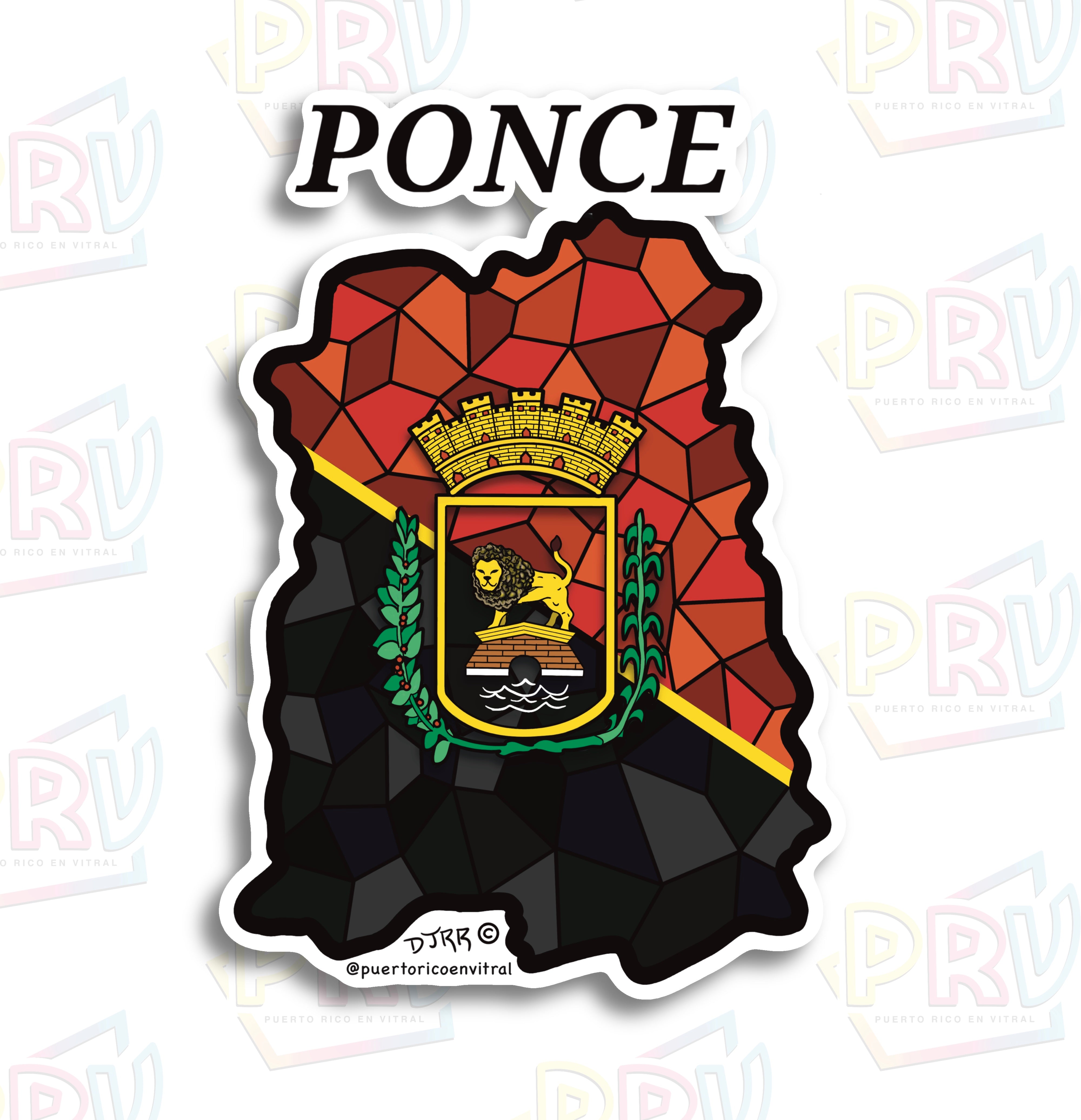 Ponce PR (Sticker) – Puerto Rico en Vitral