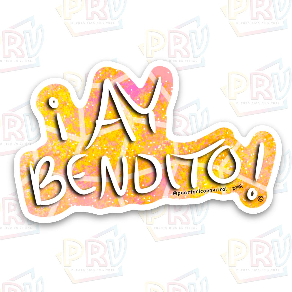 Ay Bendito (Sticker) – Puerto Rico en Vitral