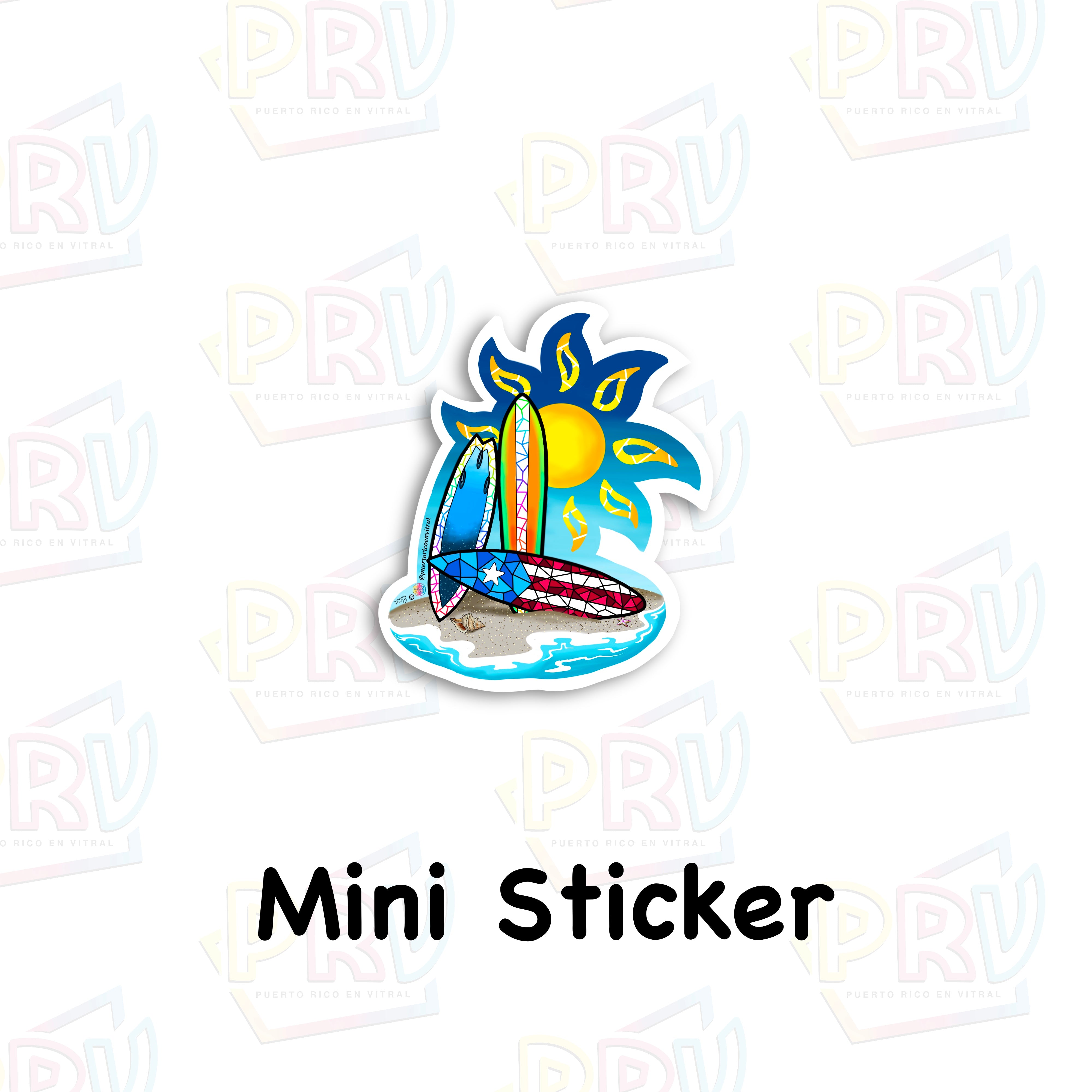 Tablas Surf (Mini Sticker) – Puerto Rico en Vitral