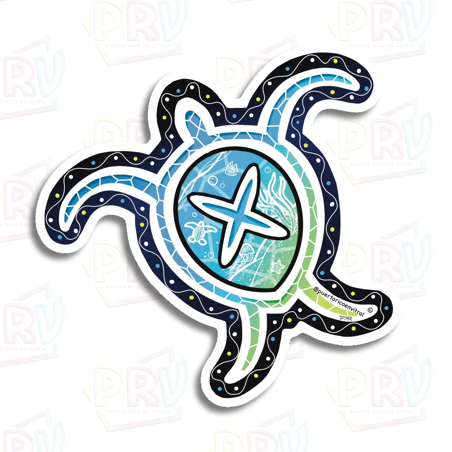 Tinglar Taíno (Sticker) – Puerto Rico en Vitral