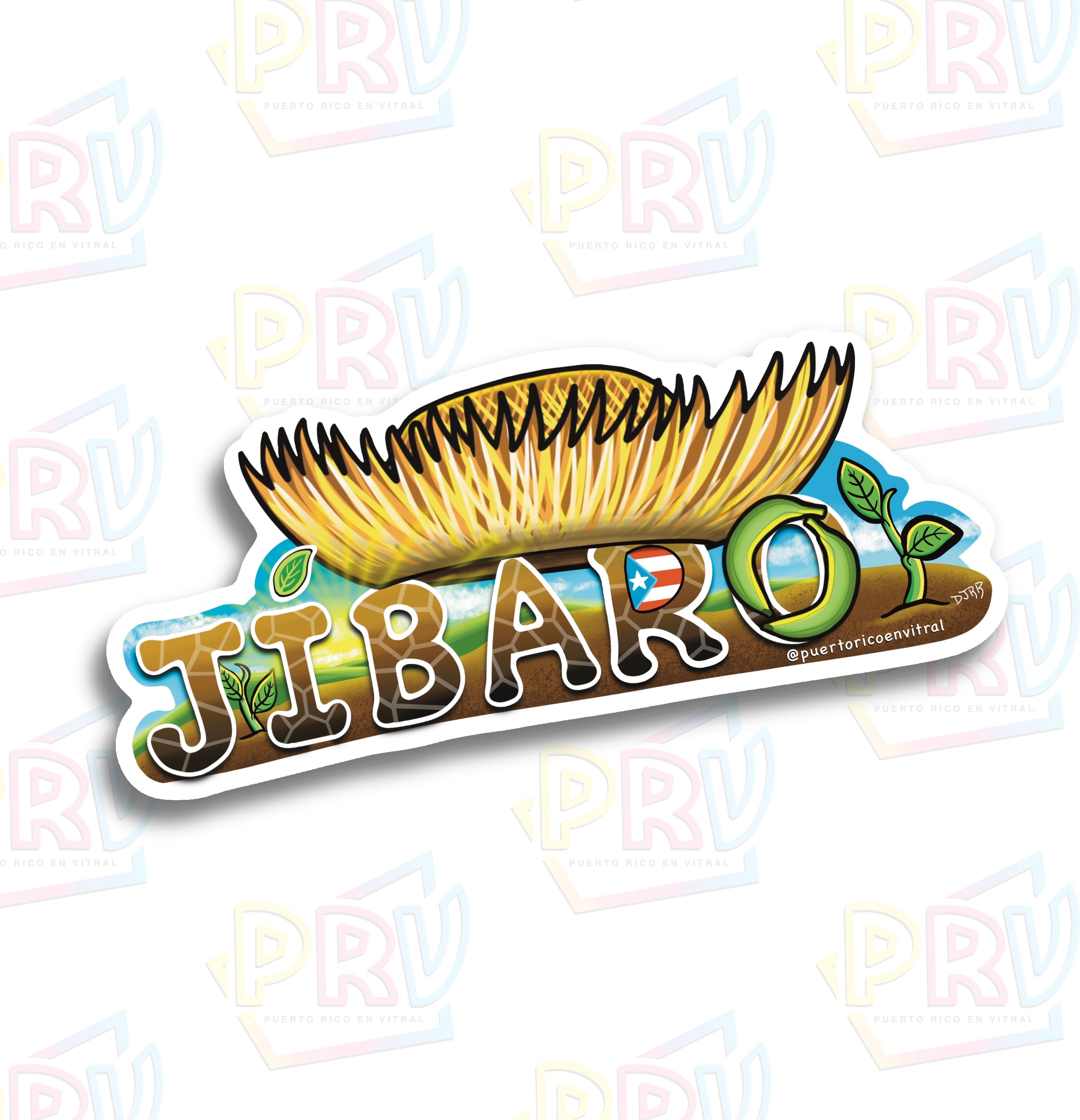 JÍBARO (Sticker) – Puerto Rico en Vitral