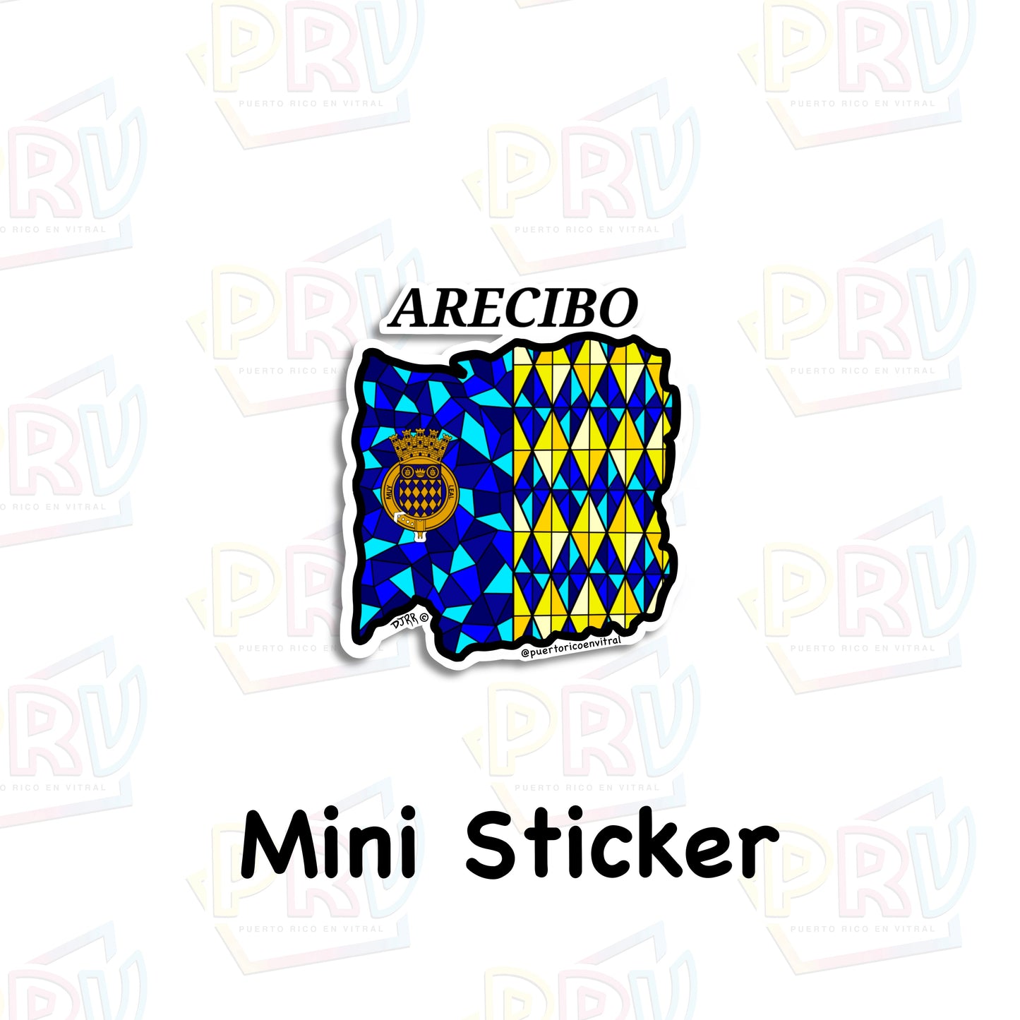 Arecibo (Mini sticker) – Puerto Rico en Vitral