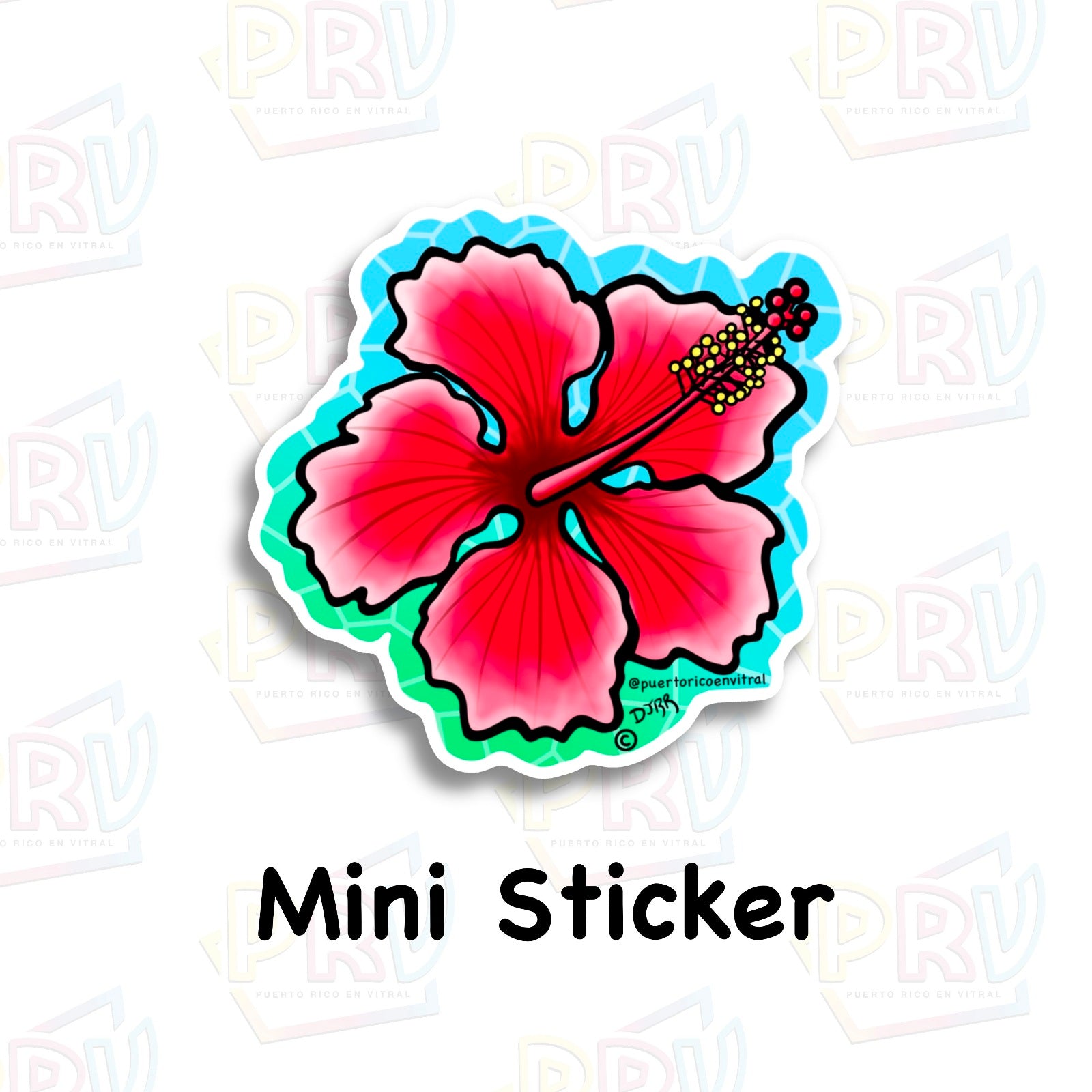 Amapola (Mini Sticker) – Puerto Rico en Vitral