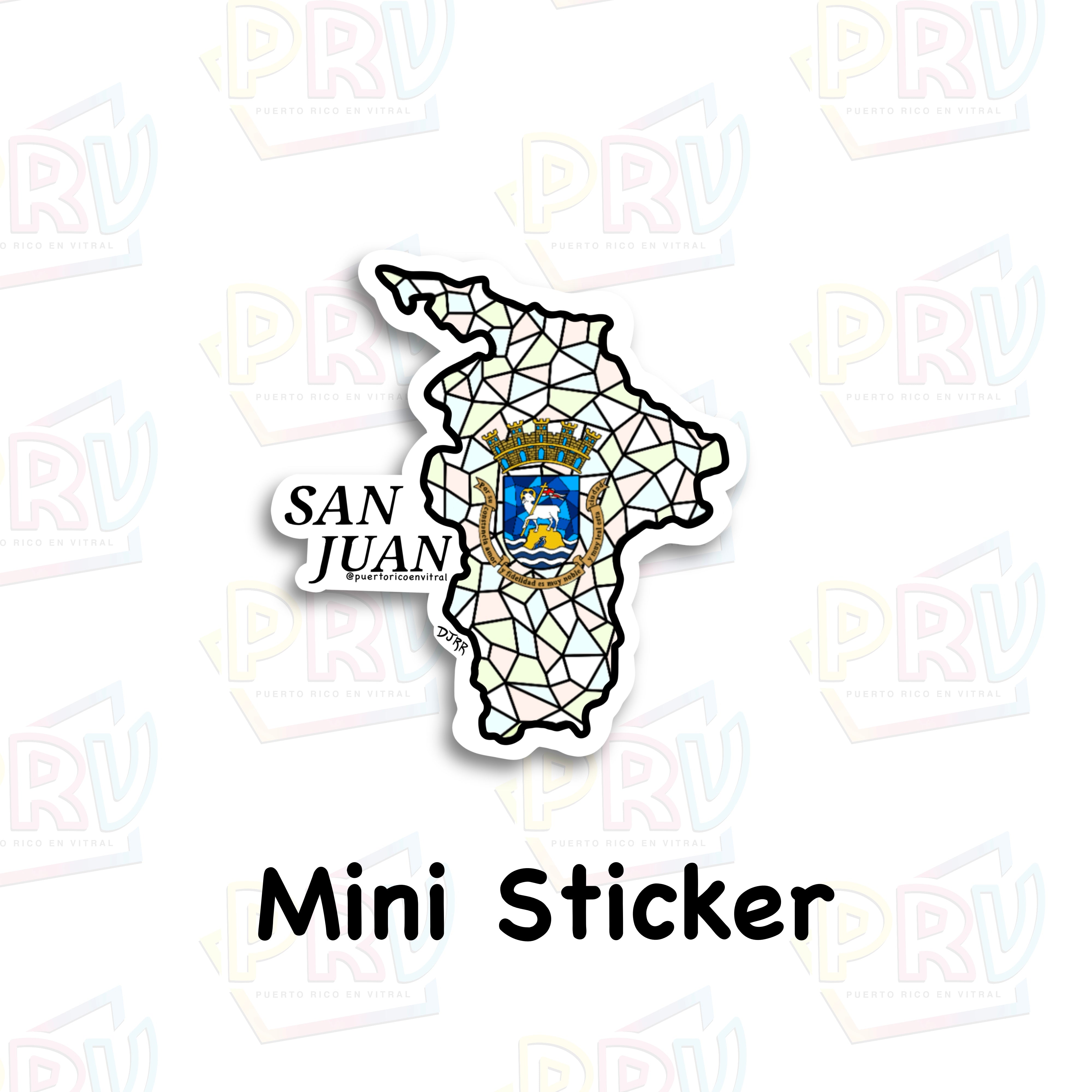 San Juan (Mini sticker) – Puerto Rico en Vitral