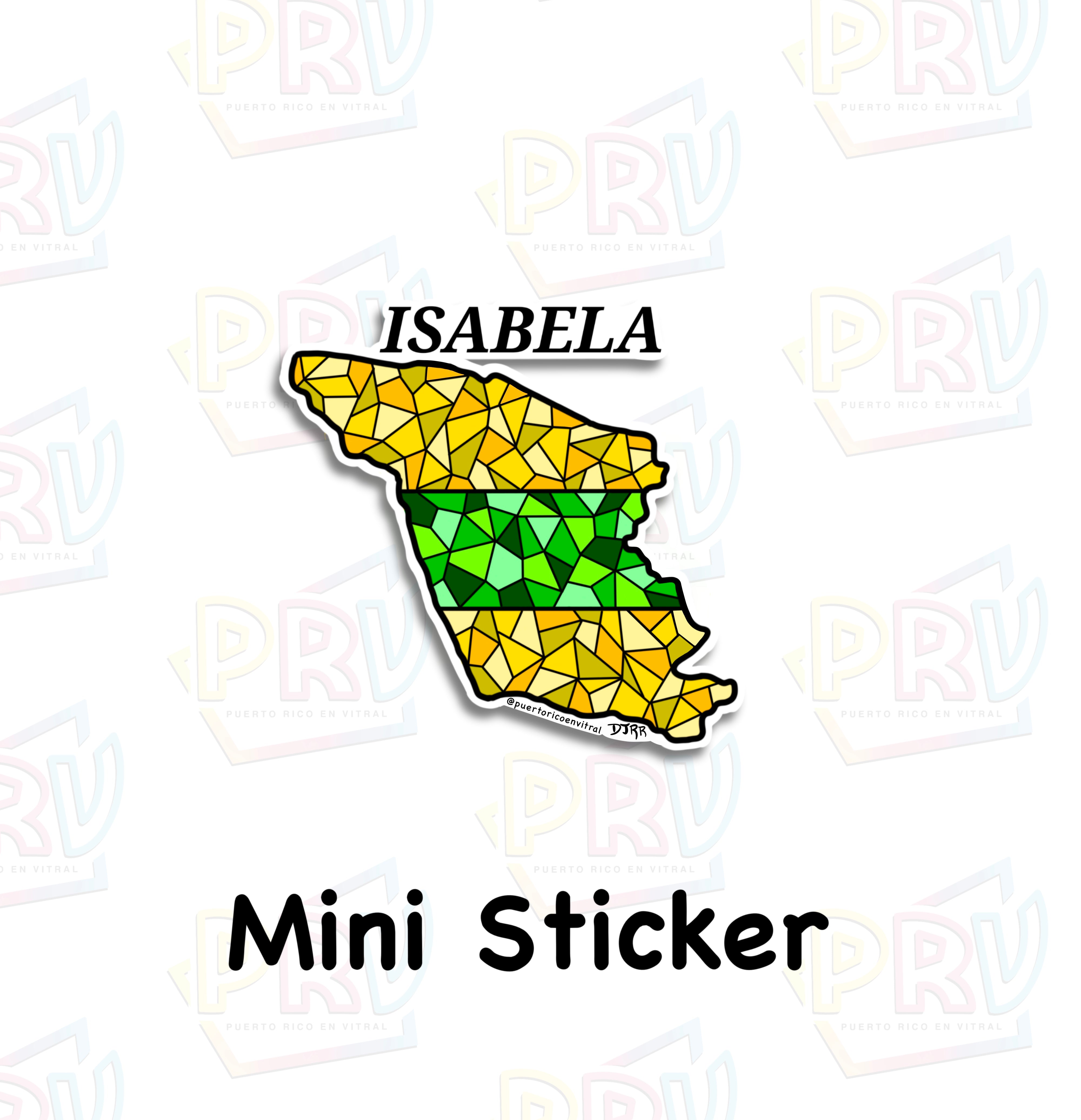 Isabela (Mini sticker) – Puerto Rico en Vitral