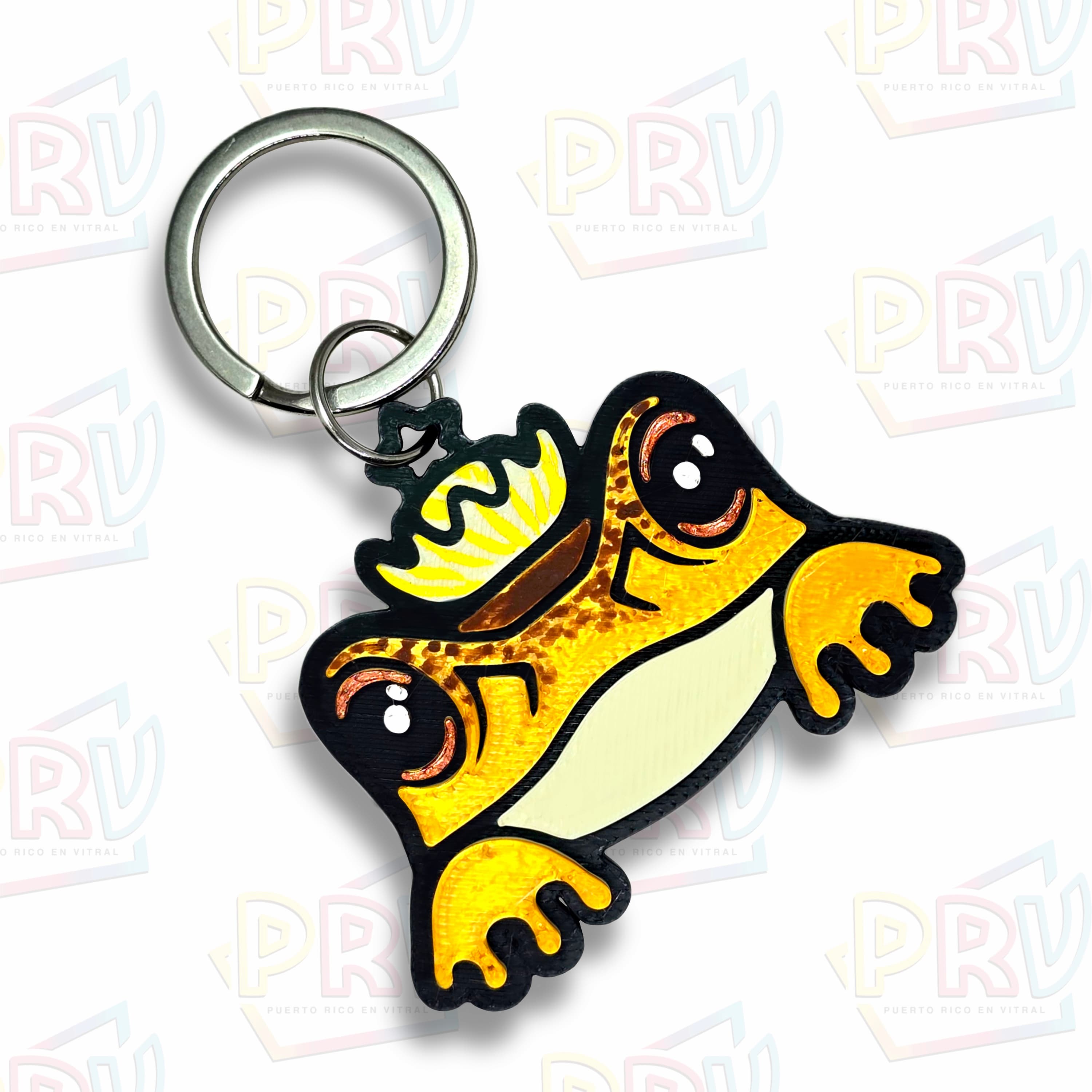 Sapito con Pava (Llavero) – Puerto Rico en Vitral