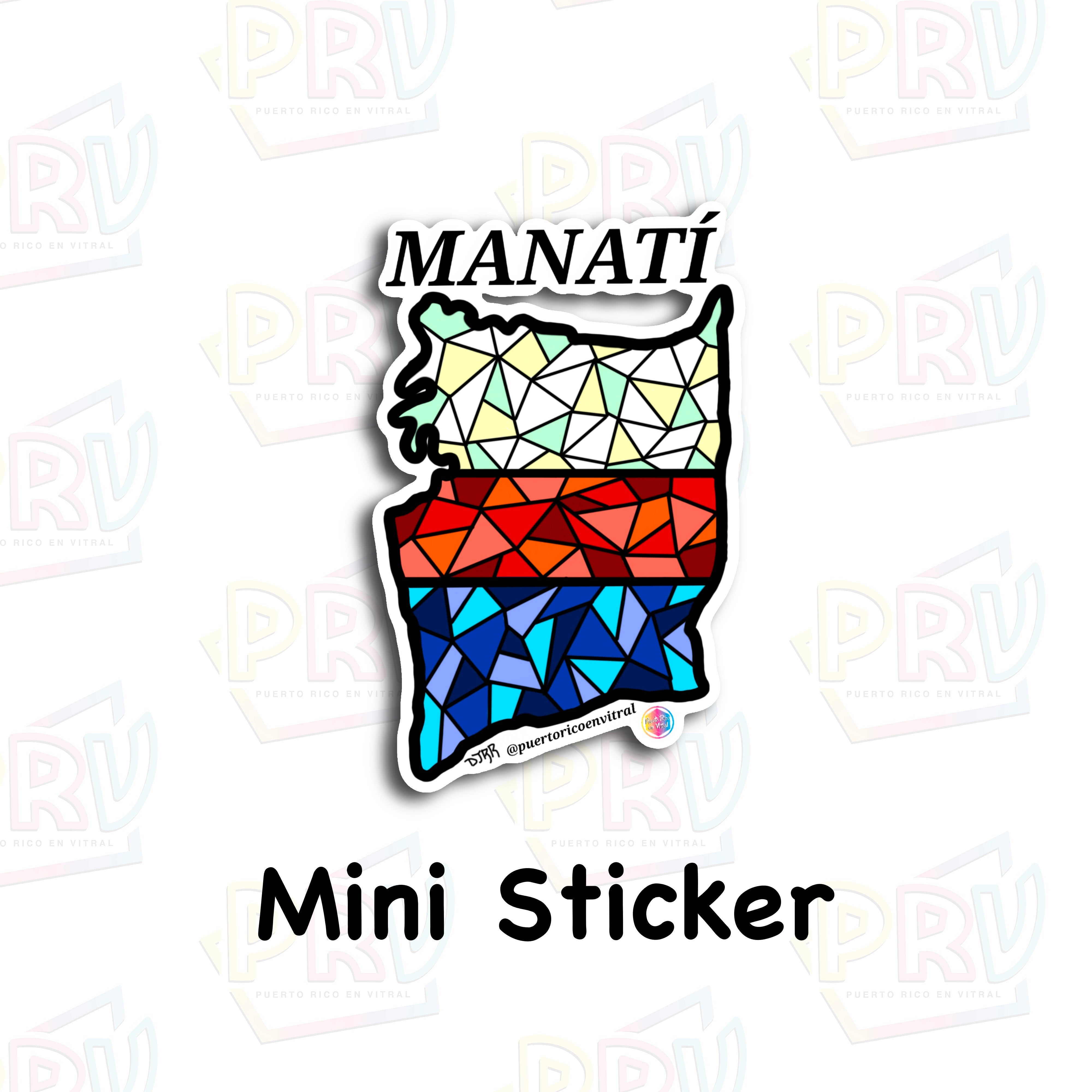 Manatí (Mini sticker) – Puerto Rico en Vitral