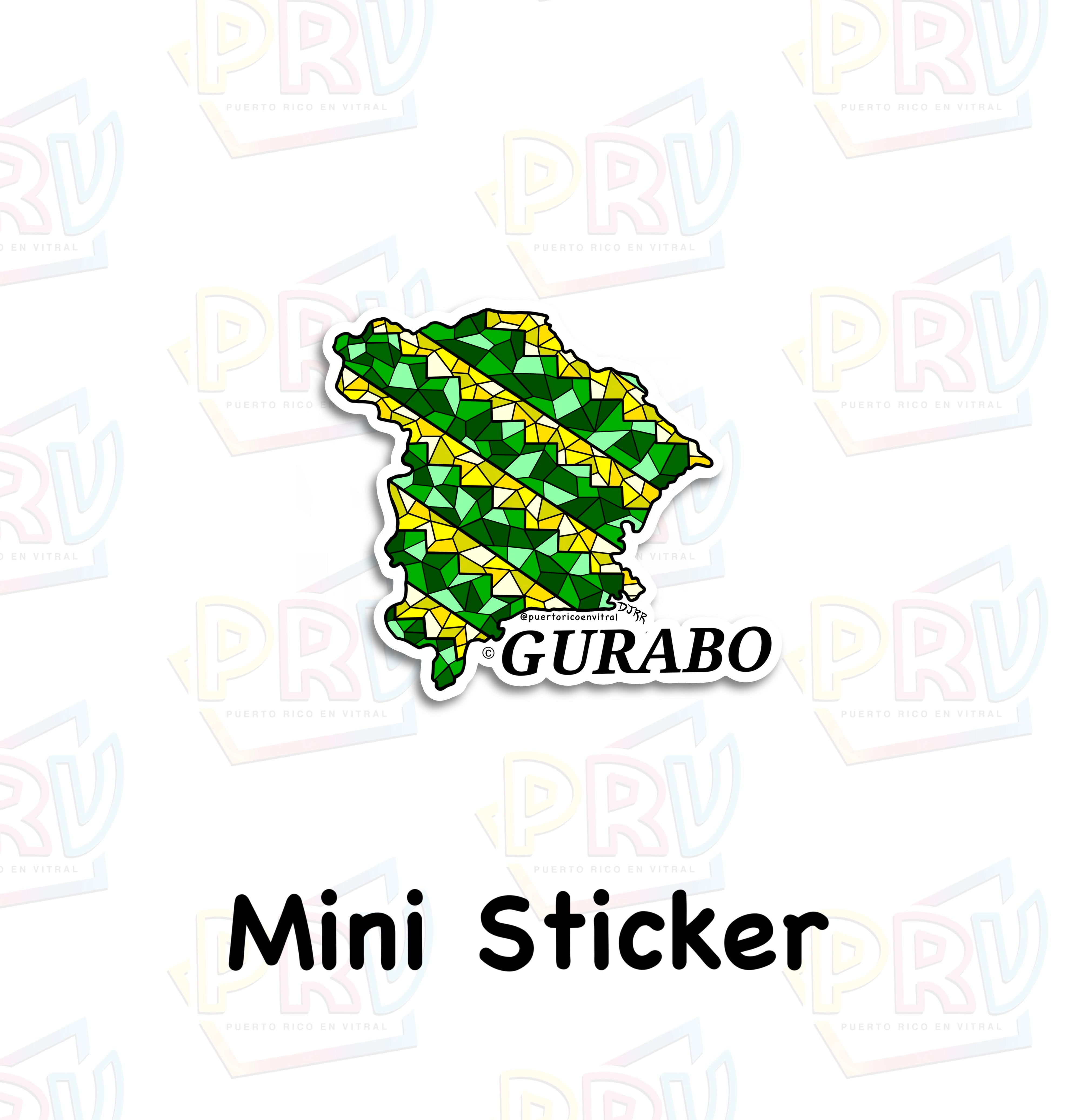Gurabo (Mini sticker) – Puerto Rico en Vitral