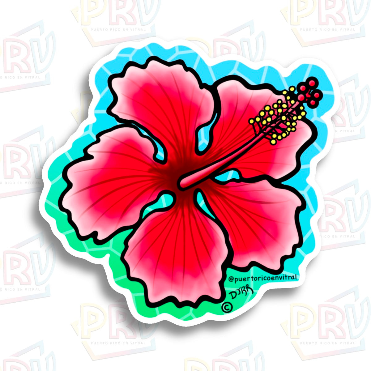 Amapola (Sticker) – Puerto Rico en Vitral