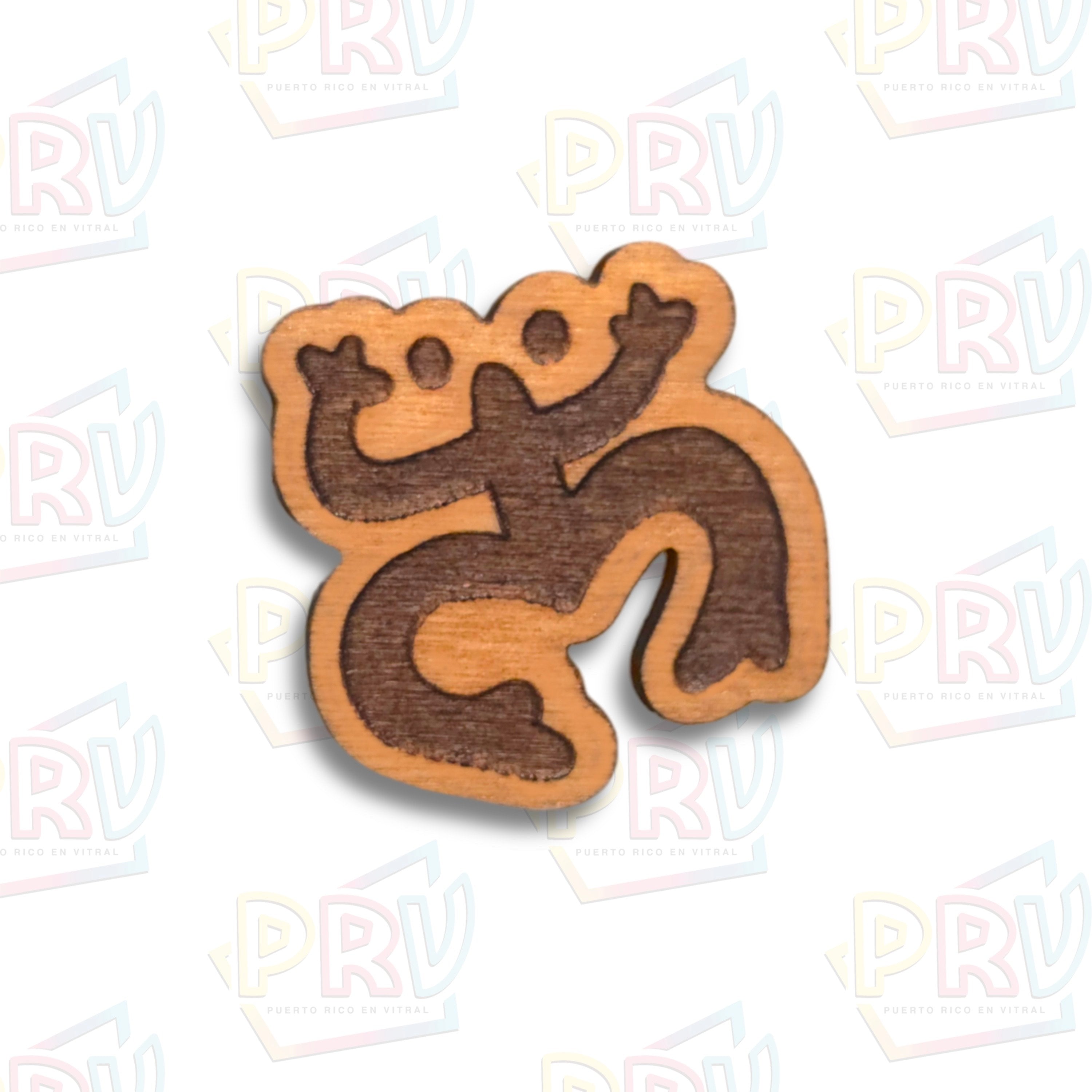 Coqui Taino (Wooden Pin) – Puerto Rico en Vitral