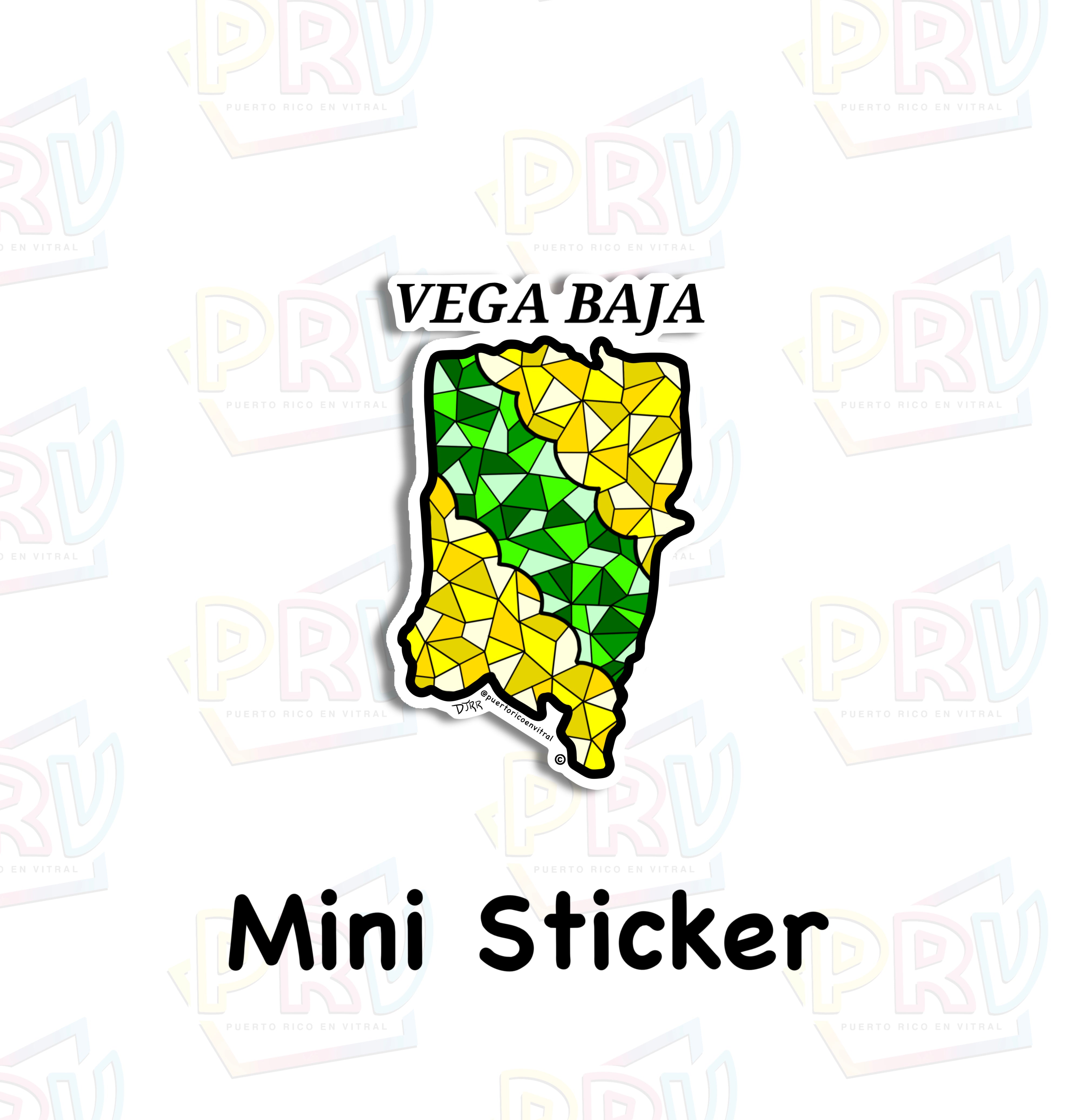 Vega Baja (Mini sticker) – Puerto Rico en Vitral